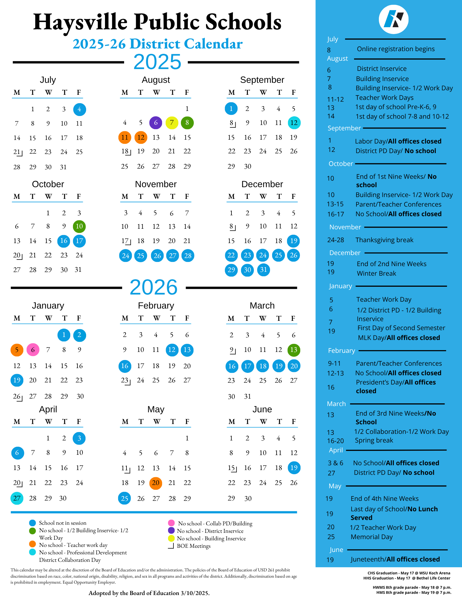 School Hours and Calendar – About – Ruth Clark Elementary