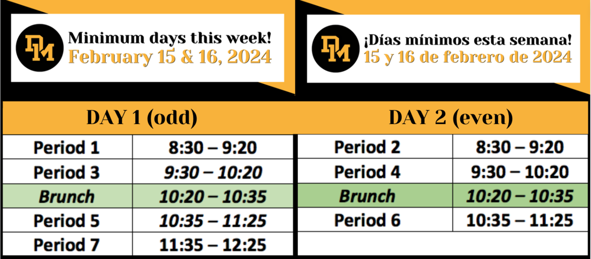 Friendly reminder that this Thursday and Friday are MINIMUM days ...