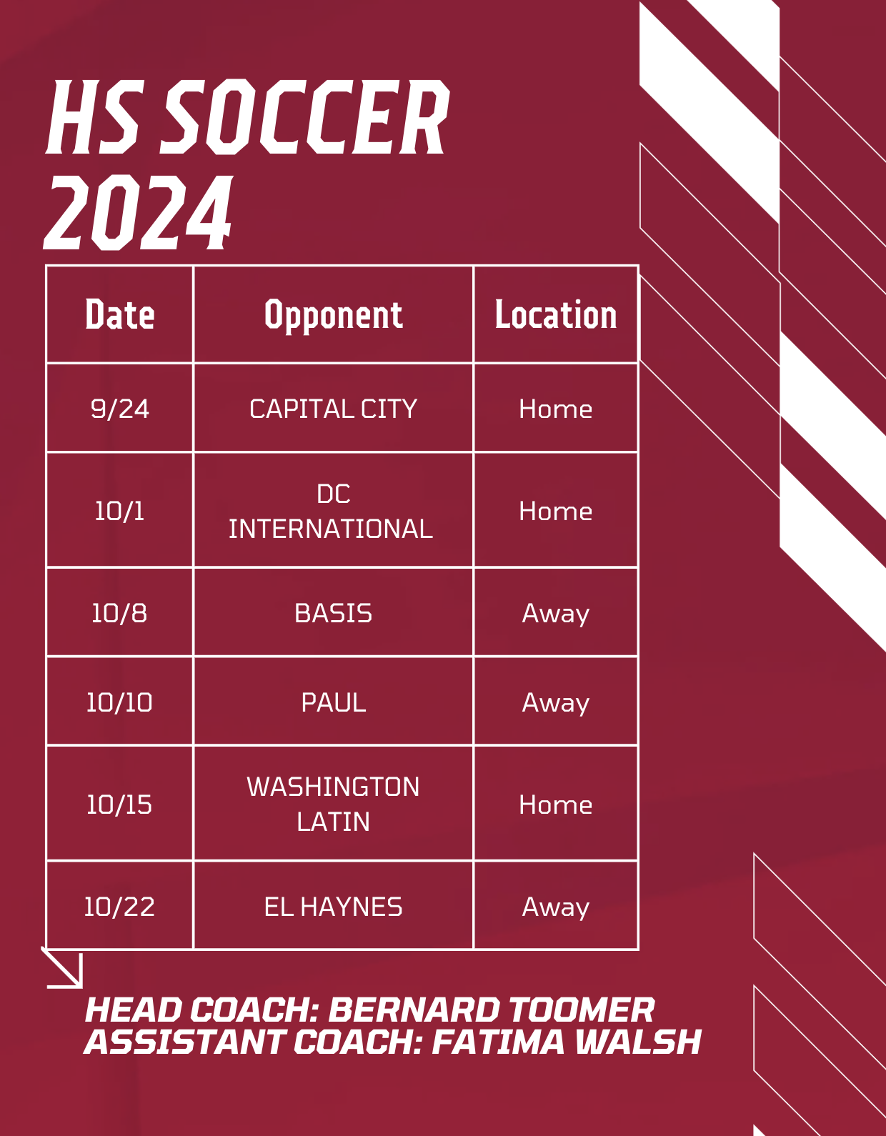 High School Soccer Schedule – High School Sports Schedules – Cesar ...