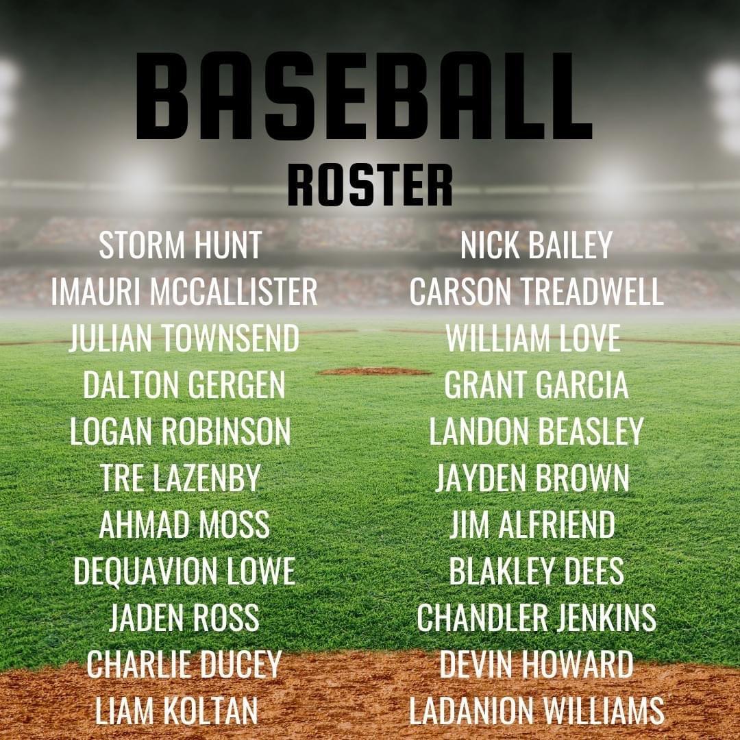 Varsity Baseball Roster – Baseball – Thomson High School