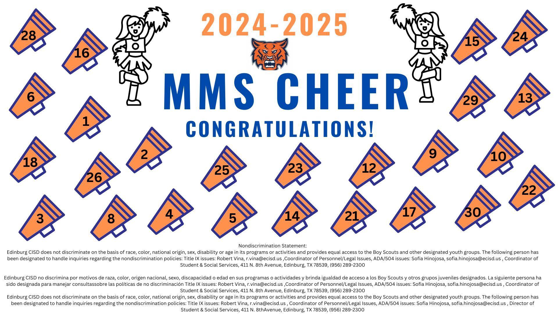 Cheerleaders – Clubs and Activities – Memorial Middle School