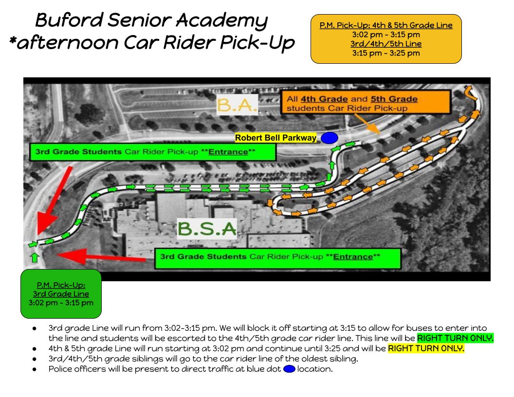 Car Riders – Transportation – Buford Senior Academy