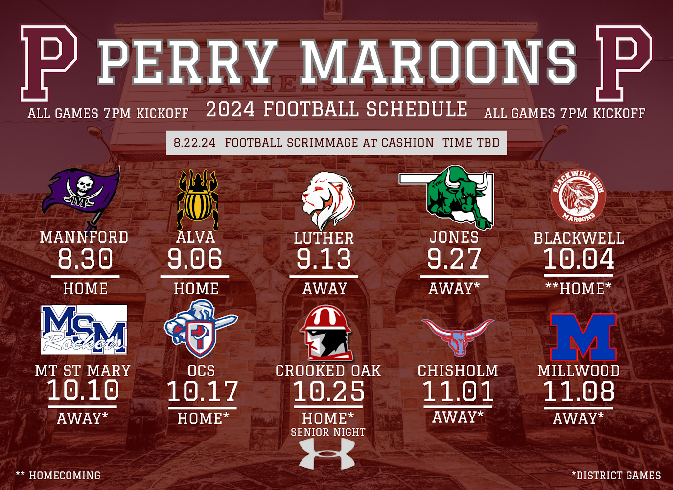 Schedules - Athletic Department - Perry Public Schools