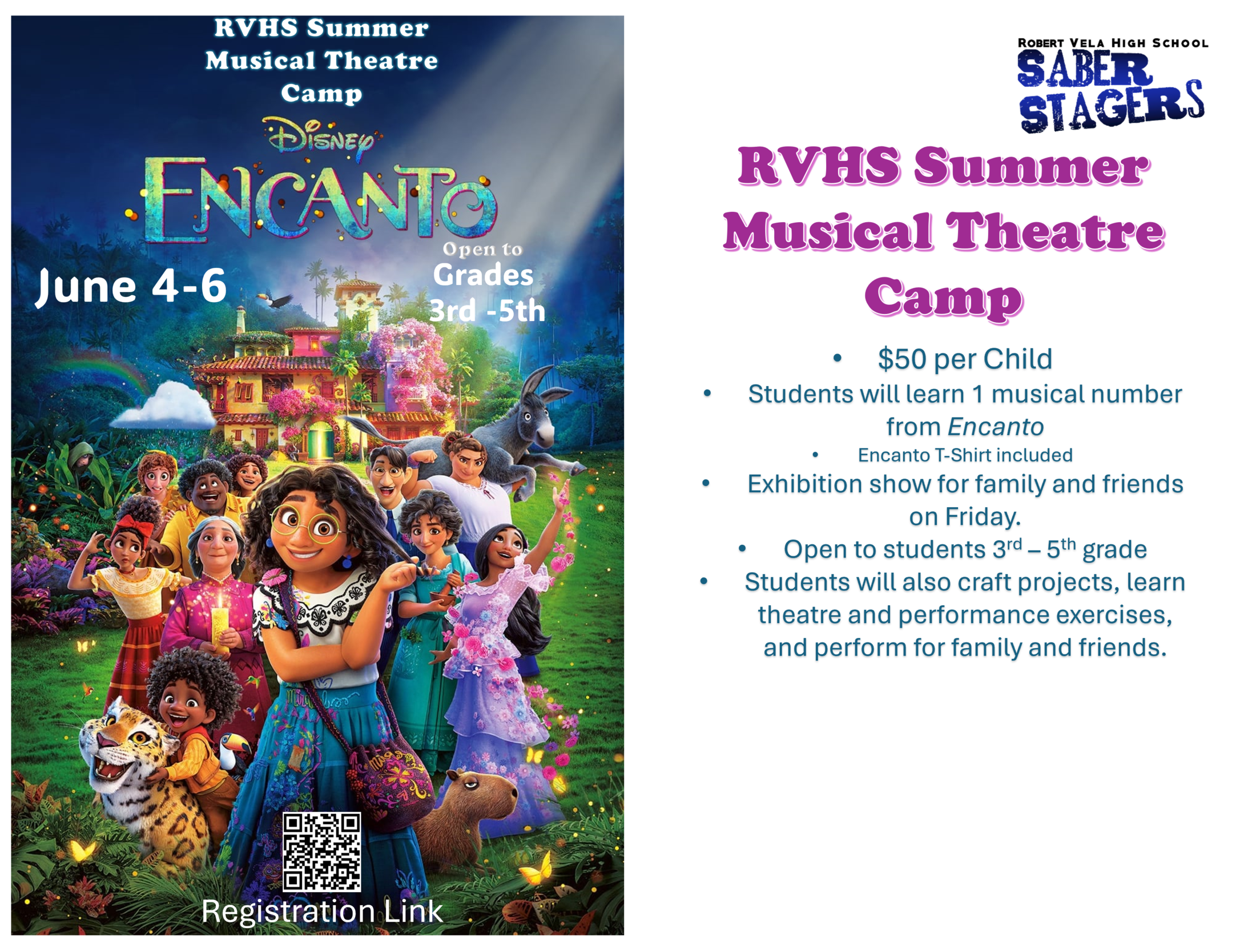 RVHS Summer Musical Theatre Camp 2025 – Saberstagers – Robert Vela High ...