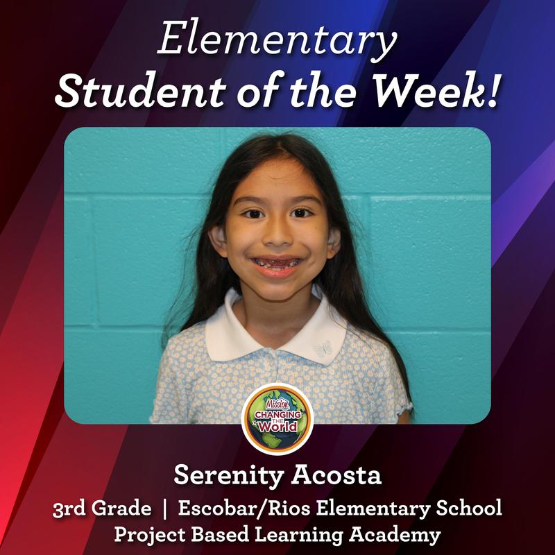 Elementary Student Of The Week Mission Consolidated Independent