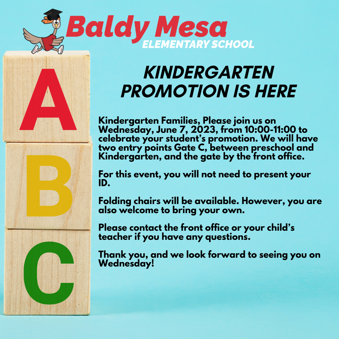 5th Grade and Kindergarten Promotion | Baldy Mesa Elementary School