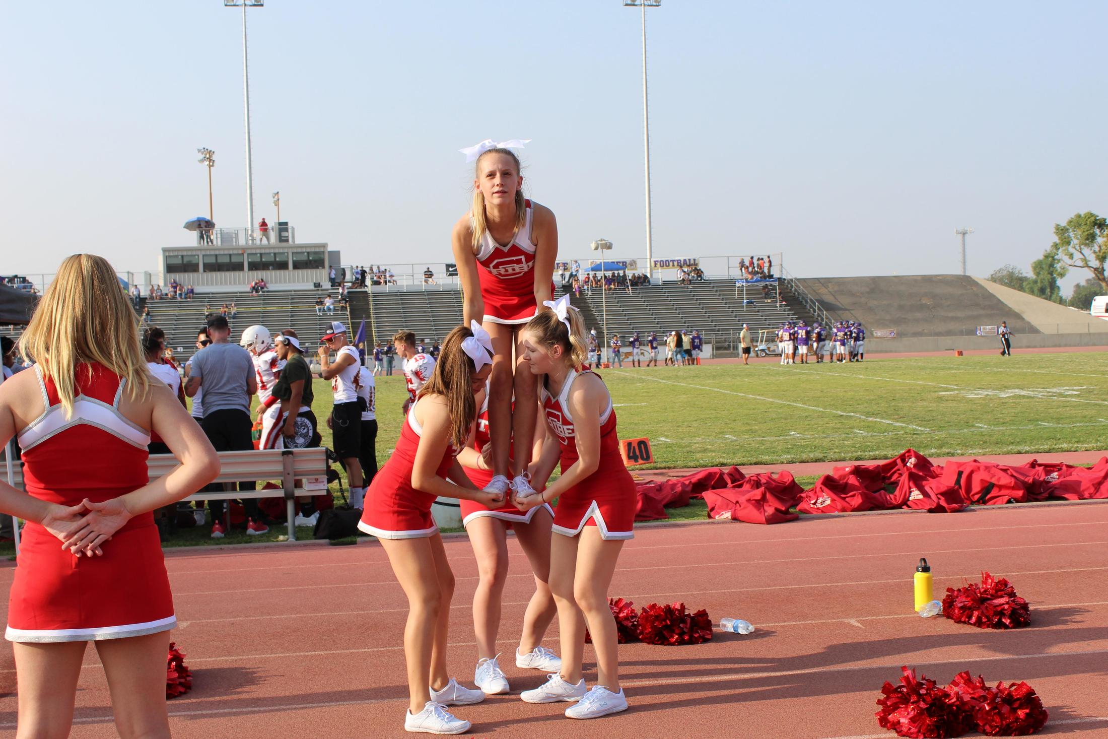 JV Cheerleaders at Lemoore, August 24, 2018 – CUHS Videos & Photos ...
