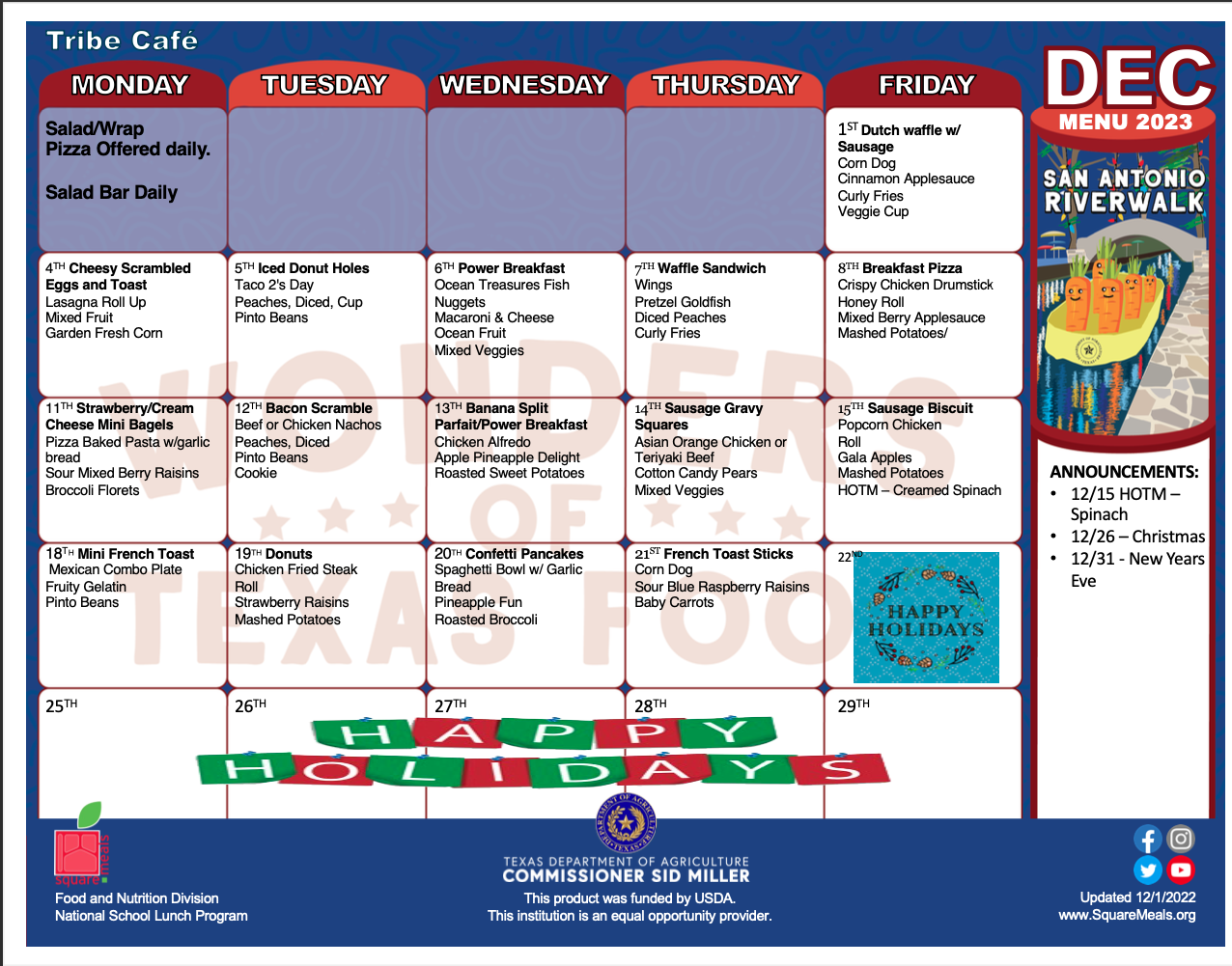 Seminole Junior High & High School Menus - Child Nutrition - Seminole ISD