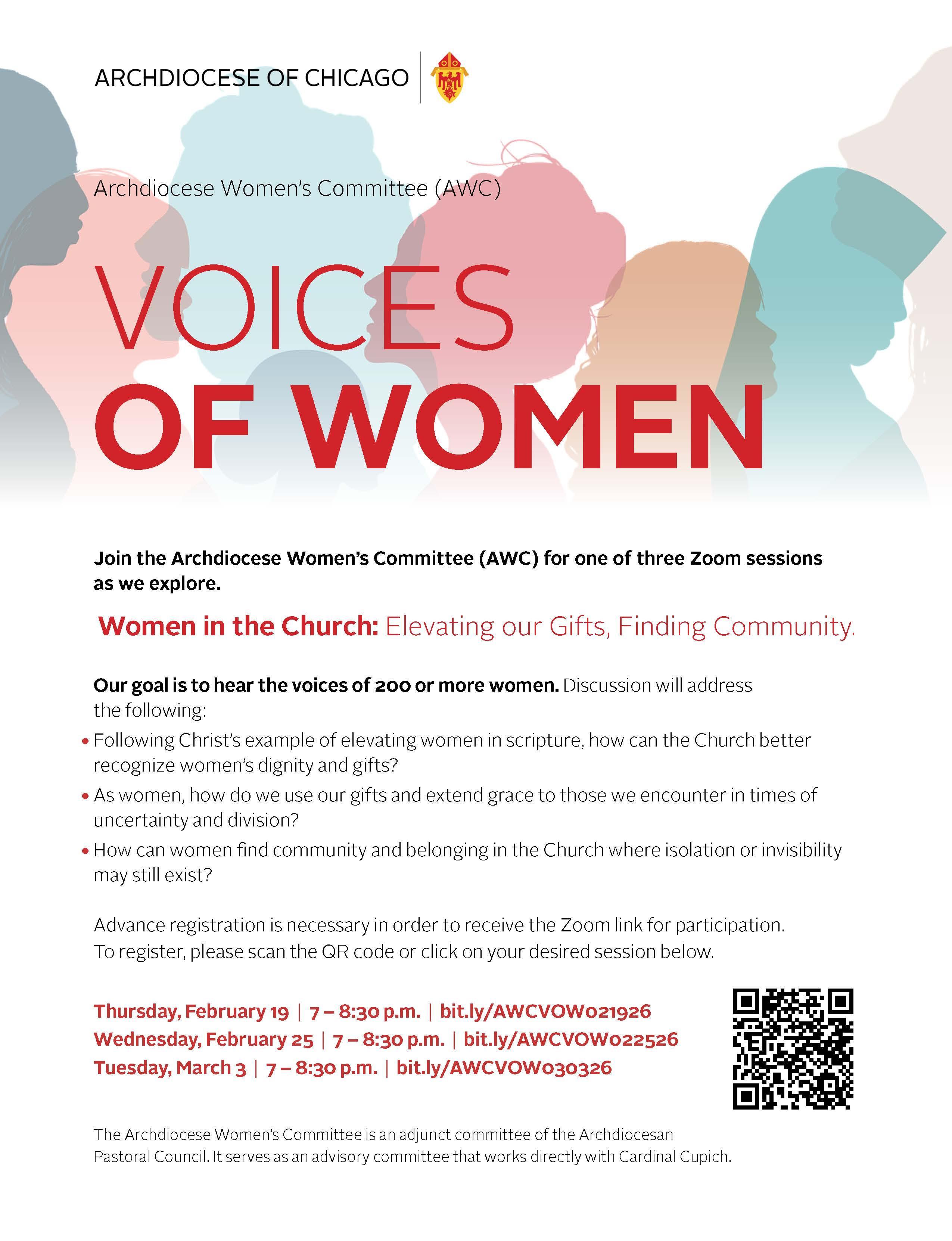 Voices of Women - Archdiocese Zoom Meetings | St. Barnabas Parish