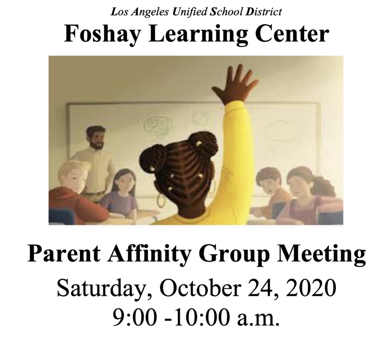 Parent Affinity Group Meeting Saturday, October 24, 2020 9:00 -10:00 a ...