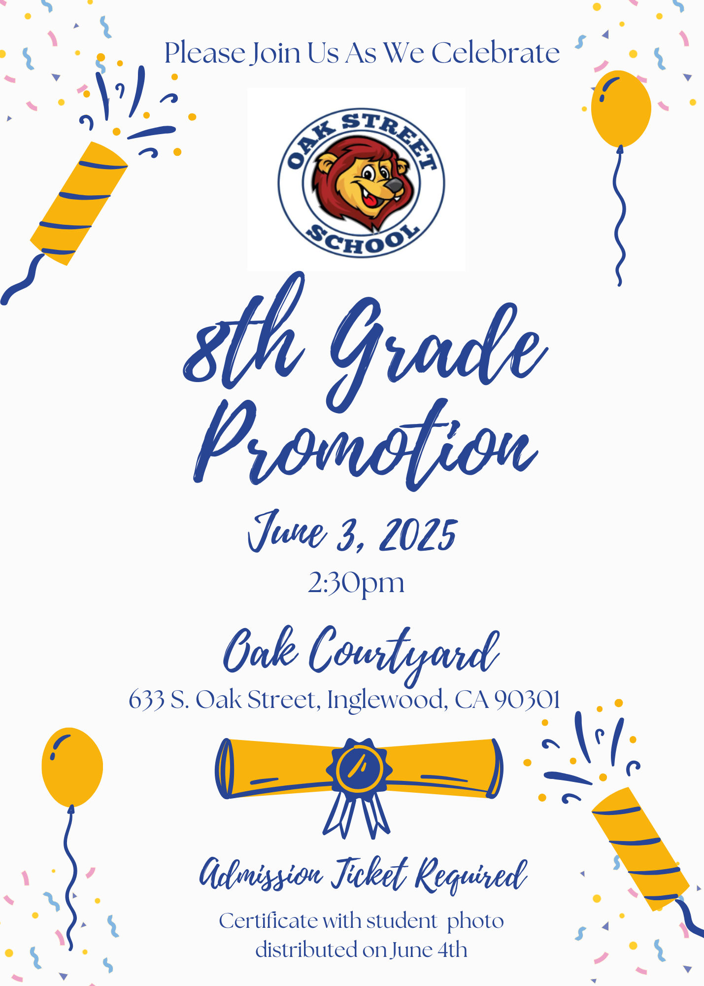 Promotion Information – Promotion Information – Oak Street TK-8th Grade ...