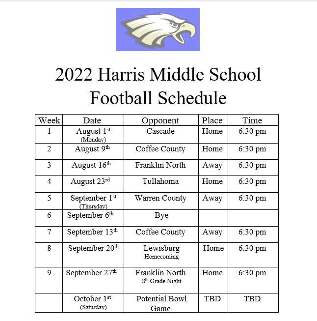 Football – Football – Harris Middle School