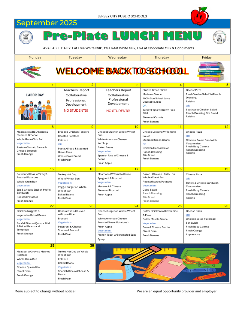 Lunch Menus – Monthly Calendars – Whitney M. Young Jr. Community School ...