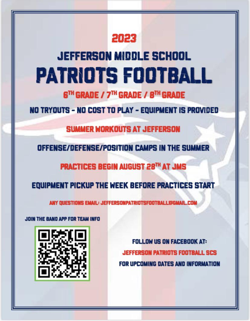 Jefferson Patriots Football – FOOTBALL – Jefferson Middle School