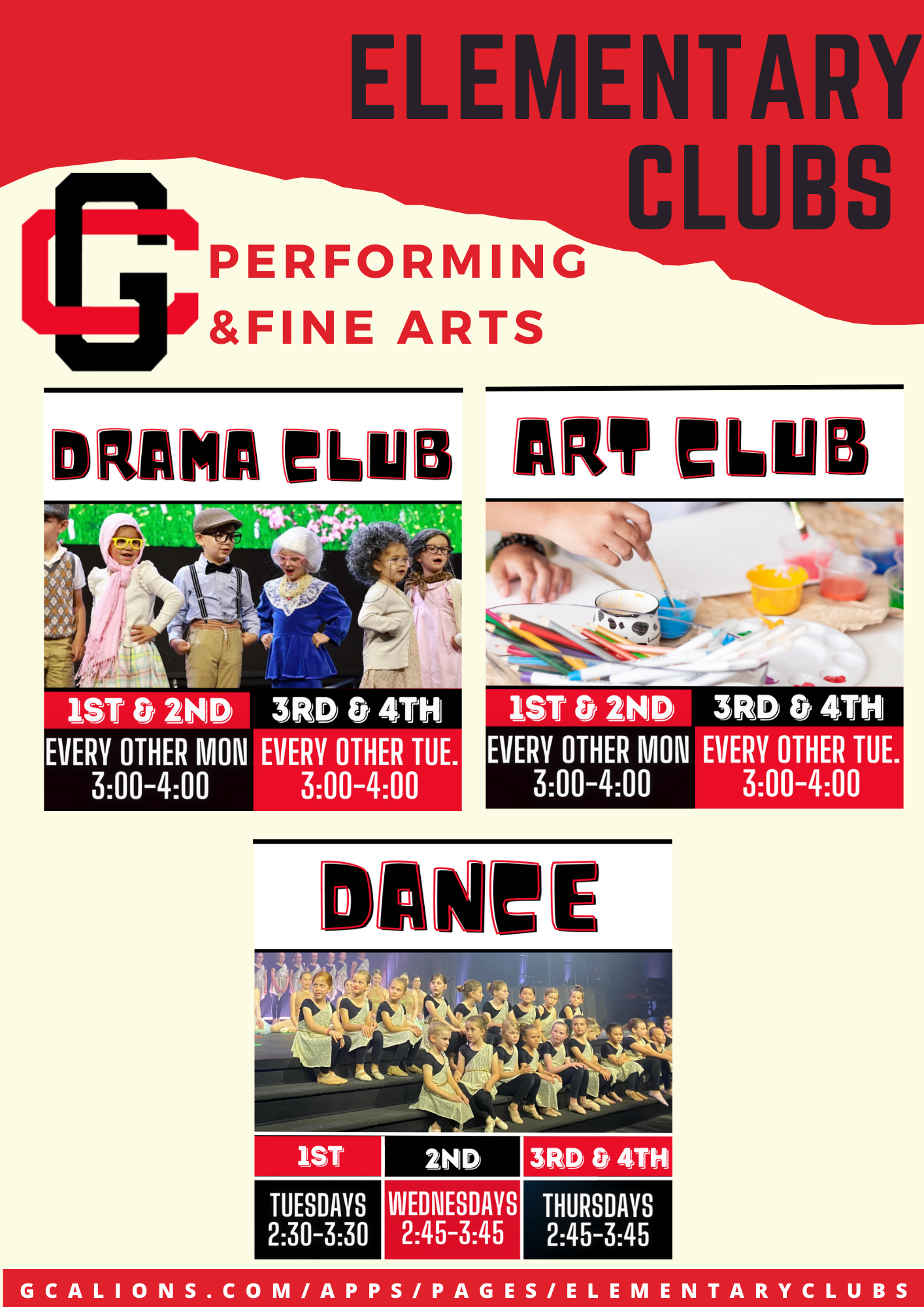 Elementary School Clubs - Fine Arts - Grace Christian Academy