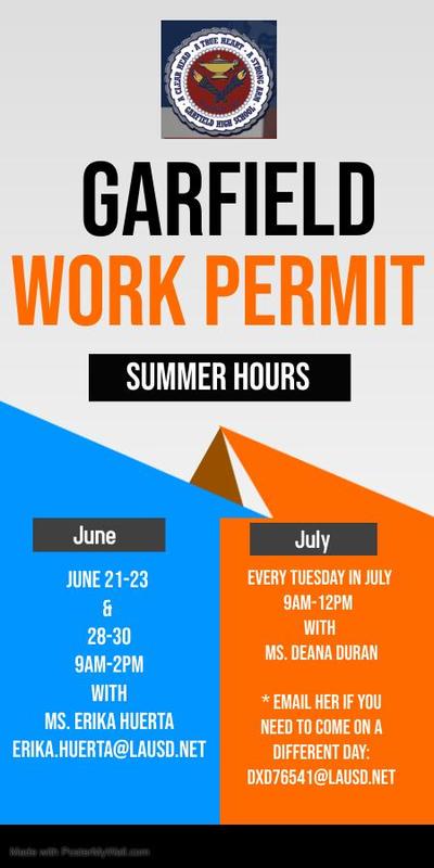 GHS Work Permit | James A. Garfield Senior High School