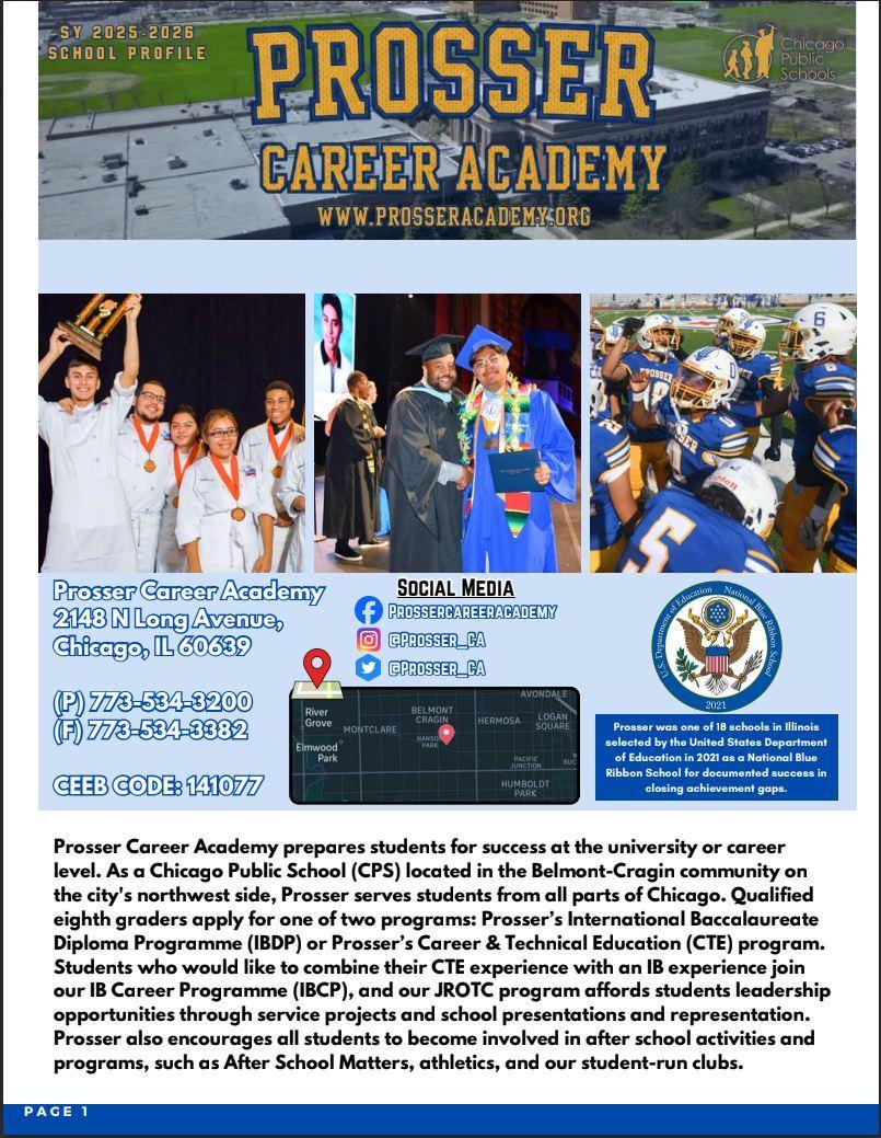 Prosser School Profile – Admissions – Prosser Career Academy