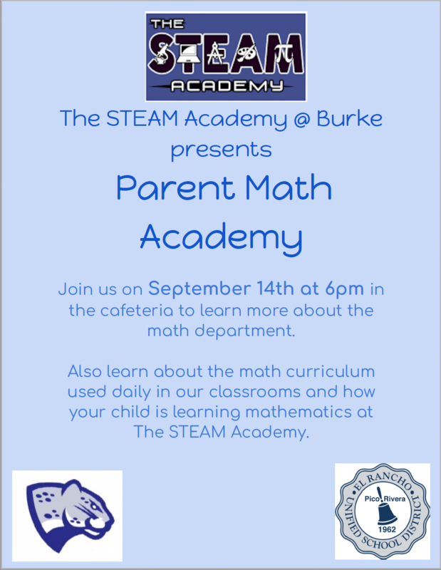 Parent Math Academy | The STEAM Academy @ Burke