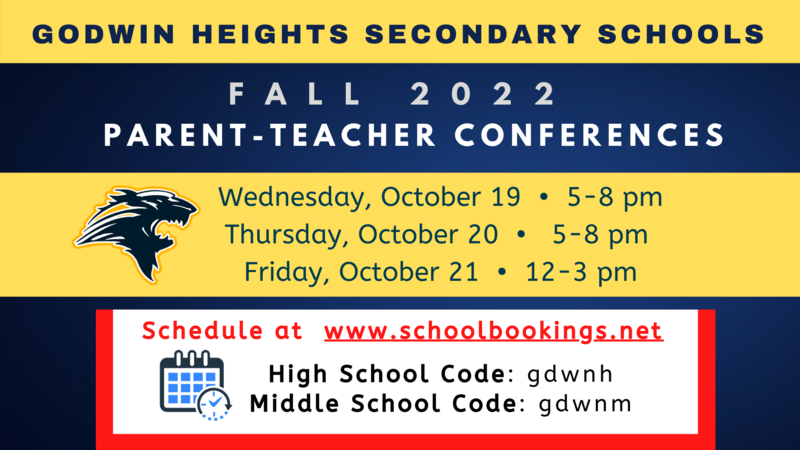 Secondary Fall 2022 Conferences | Godwin Heights Public Schools