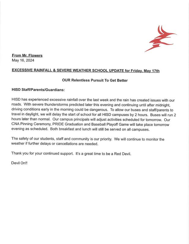 EXCESSIVE RAINFALL & SEVERE WEATHER SCHOOL UPDATE for Friday, May 17th ...