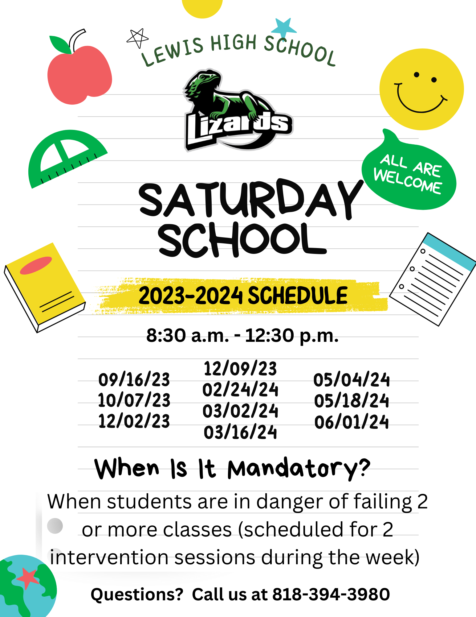 Saturday School/Escuela de Sabado | Robert H Lewis Continuation High