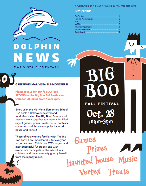 Dolphin News – School Information – Mar Vista Elementary