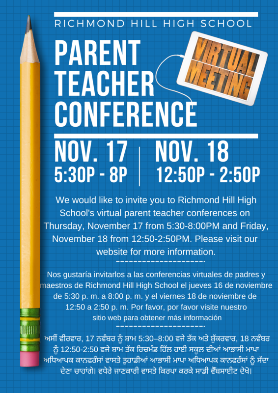 Virtual Parent Teacher Conferences Richmond Hill High School Virtual Parent Teacher Conferences Richmond Hill High School