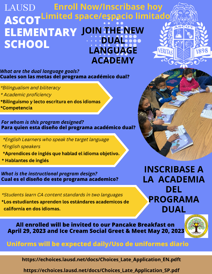 Join the New Dual Language Academy | Ascot Avenue Elementary