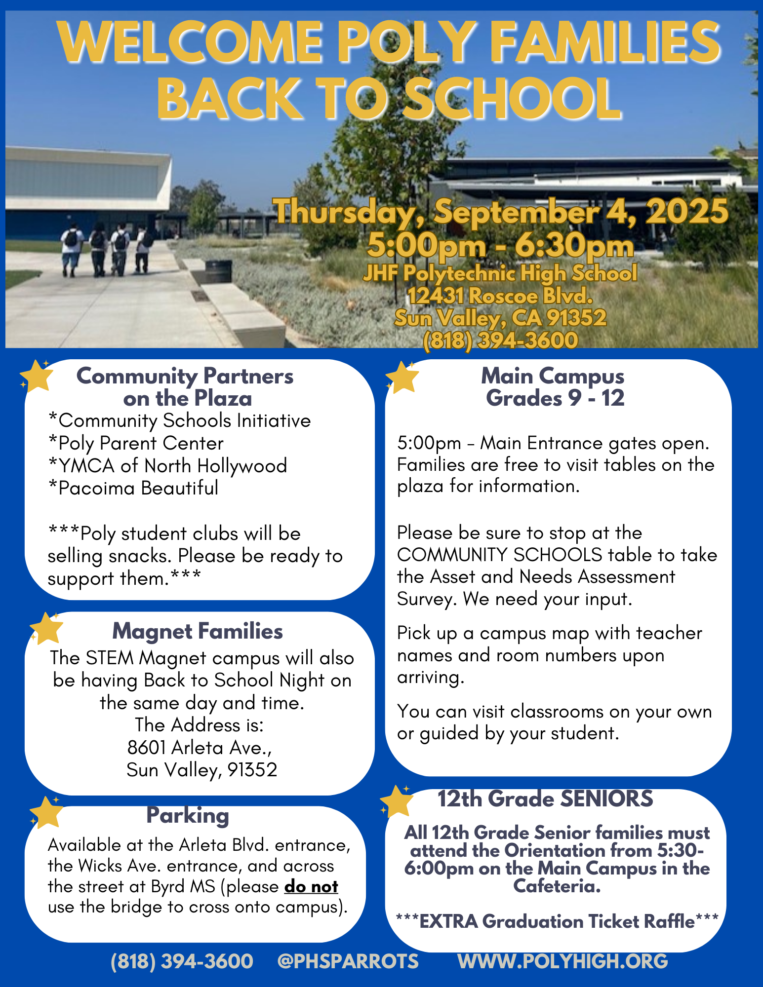 Back to School Night September 4, 2025 | John H. Francis Polytechnic ...