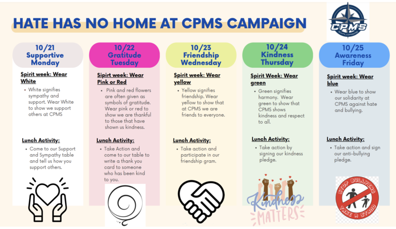 Hate Has NO Home at CPMS Spirit Week | Canoga Park Middle School