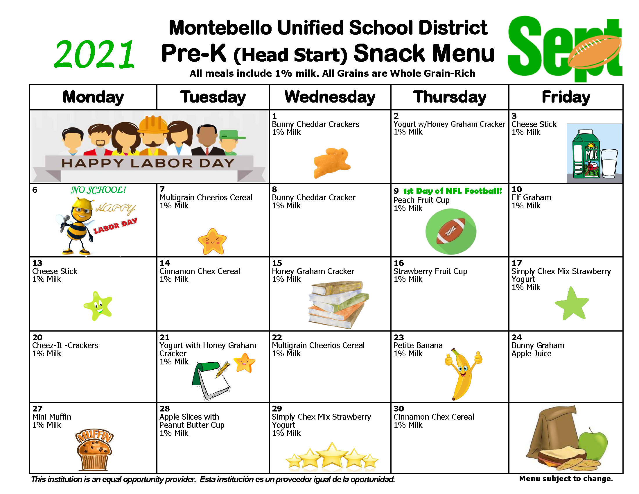 Menus – Nutrition Services – Montebello Unified School District