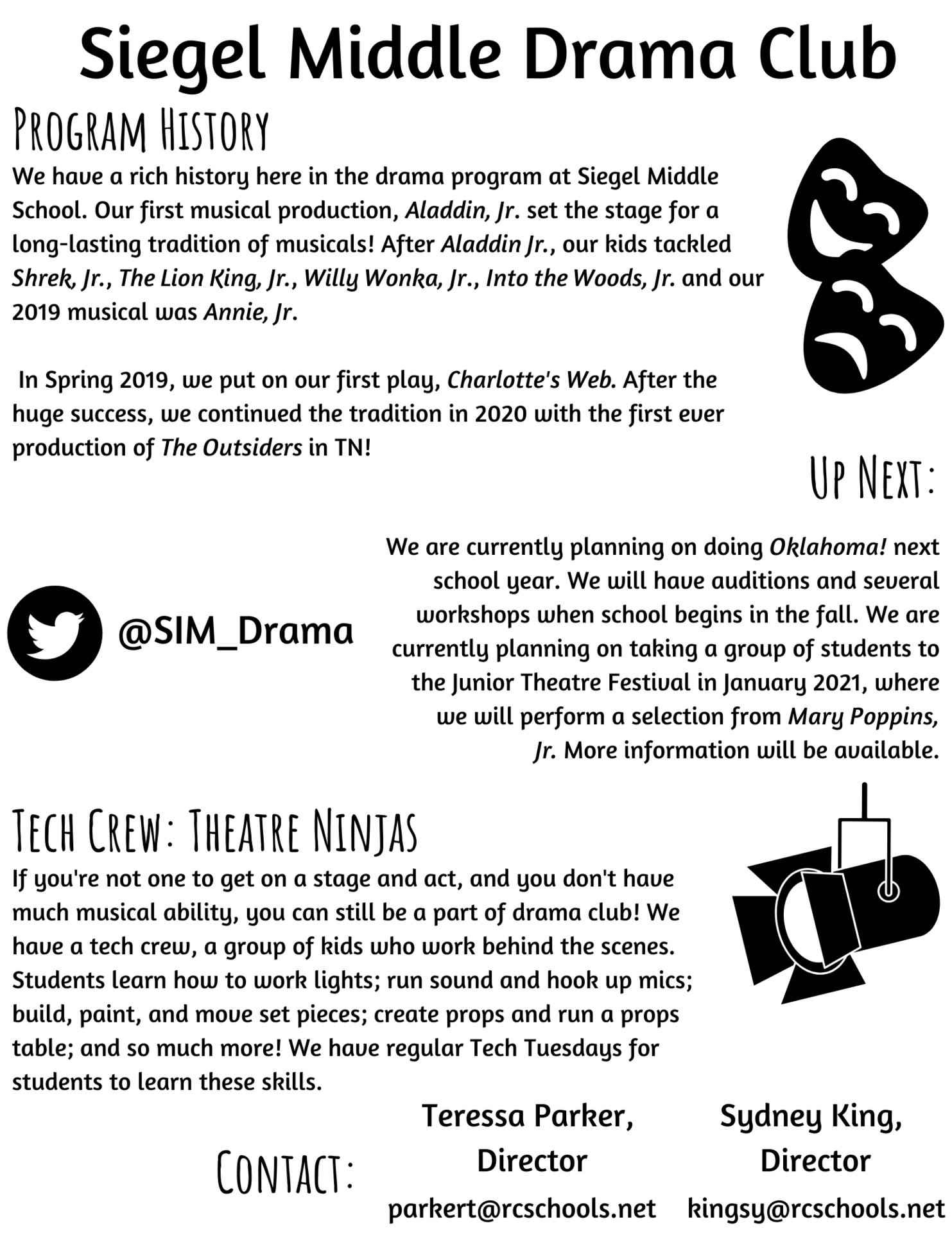 Purple High School Drama Club Flyer Template Postermywall