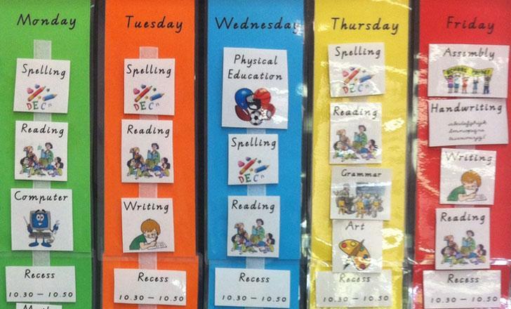 Visual Schedules – Parents – Sophia T Salvin Special Education Center