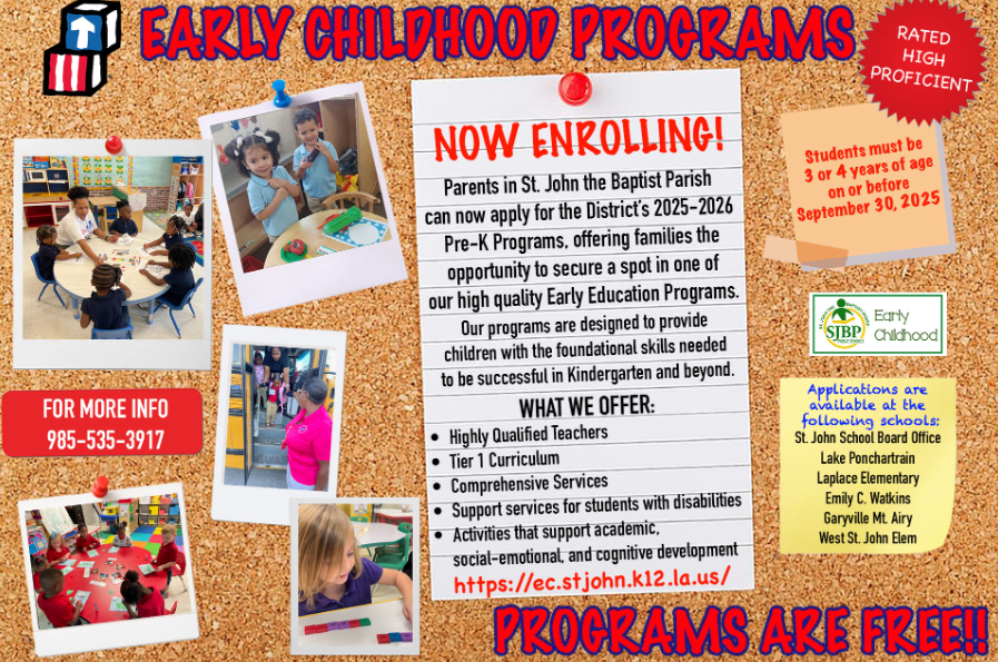 2025-2026 Early Childhood Open Enrollment | St. John Head Start/Prek