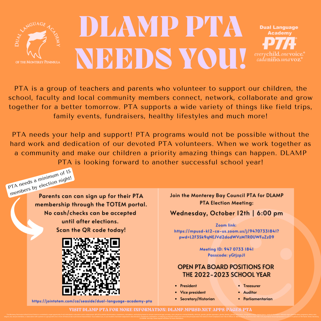 Parent Teacher Association (PTA) - School Committees - Dual Language ...