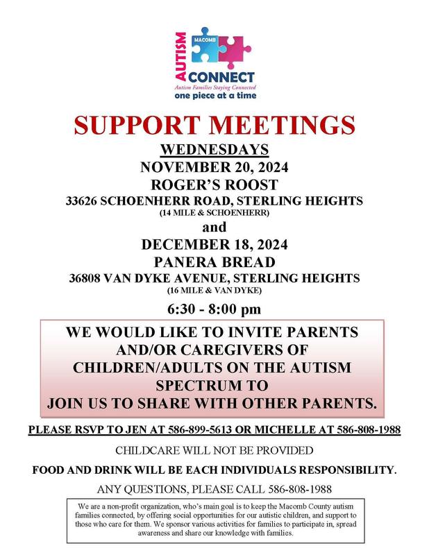 Autism Connect ~ Support Meetings | South Lake Schools