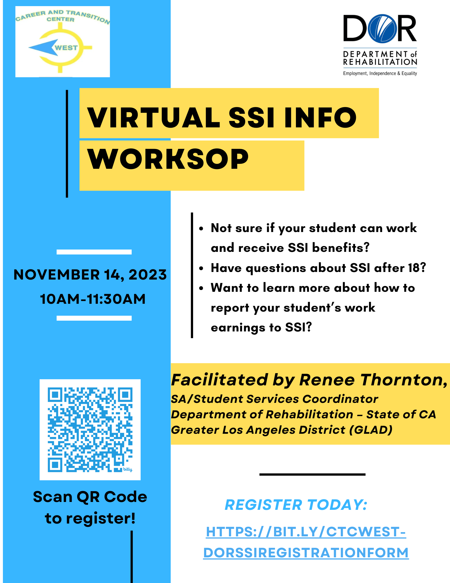 SSI Parent Workshop / Taller para padres sobre SSI | Career and ...