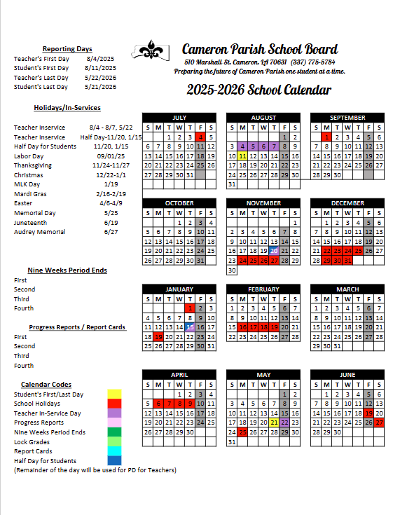 Beginning of the Year paperwork | Grand Lake High School