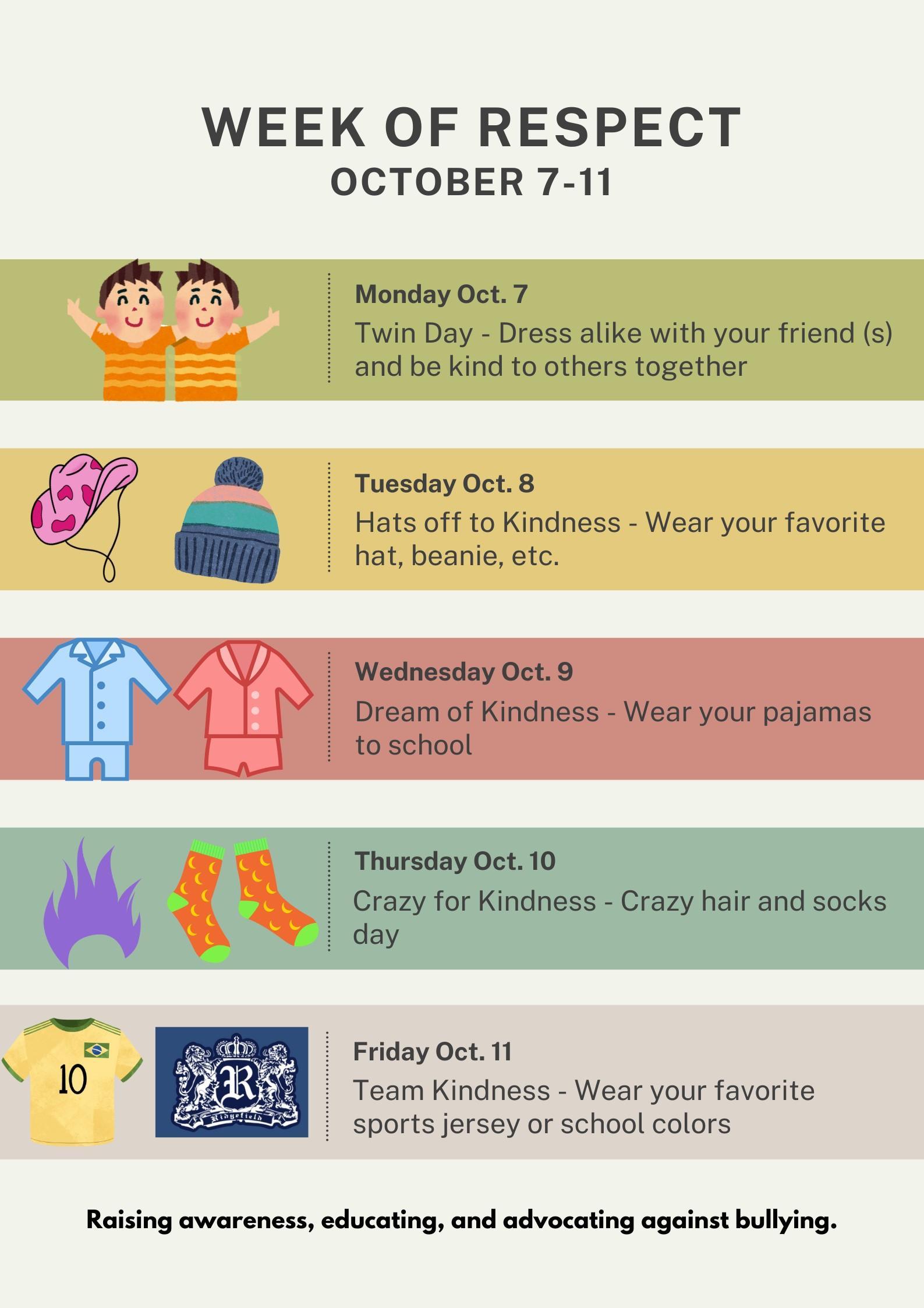 Week of Respect- October 7th-11th – PARENT NOTICES – Bergen Boulevard ...