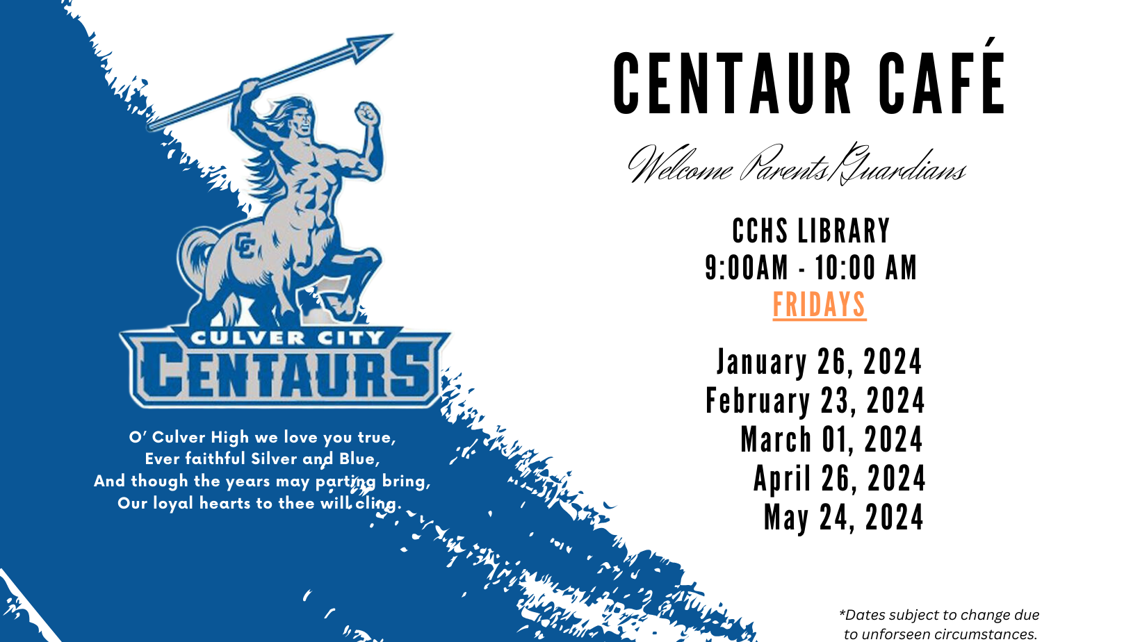 Centaur Cafe – About Us – Culver City High School