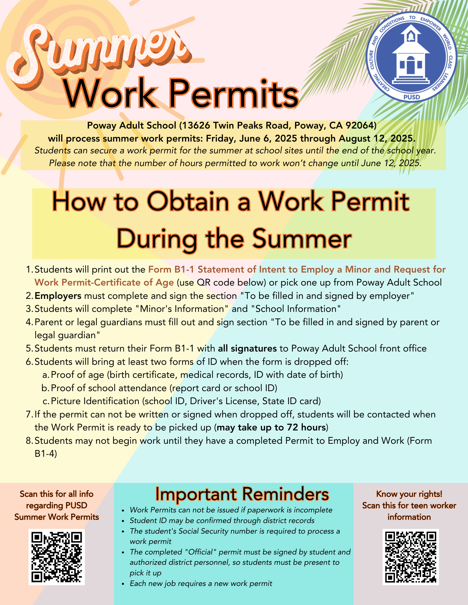 Work Permits, Career Technical, Adult, and Alternative Education (CTAAE)