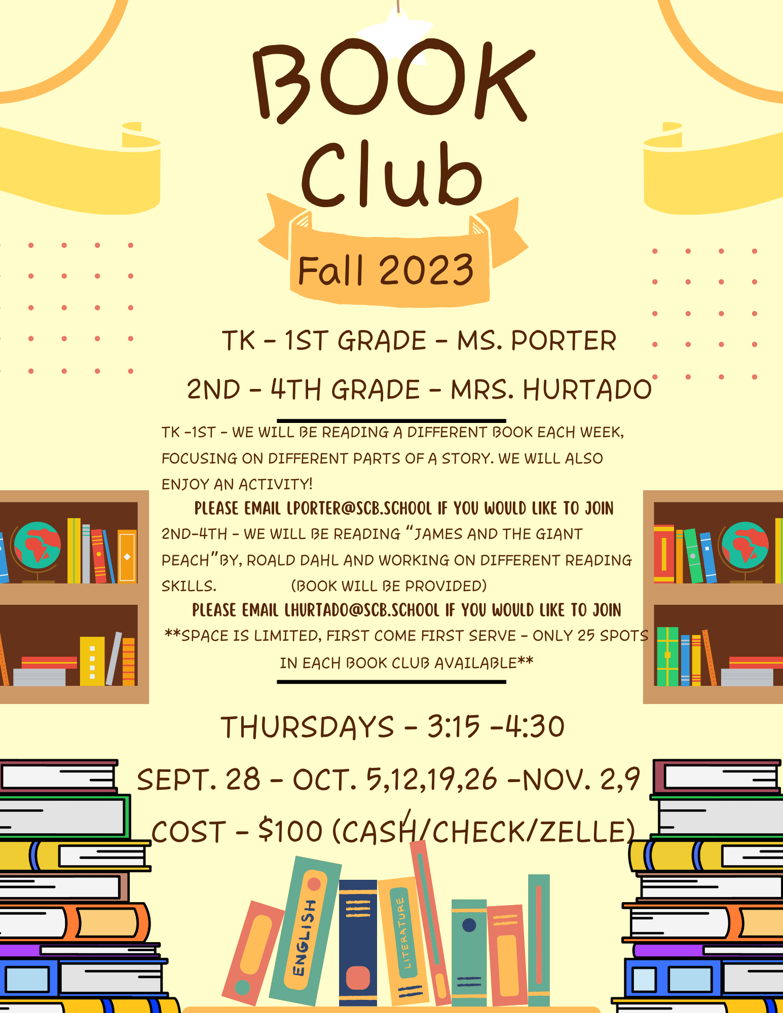 Fall 2023 Book Club | St. Charles Borromeo School