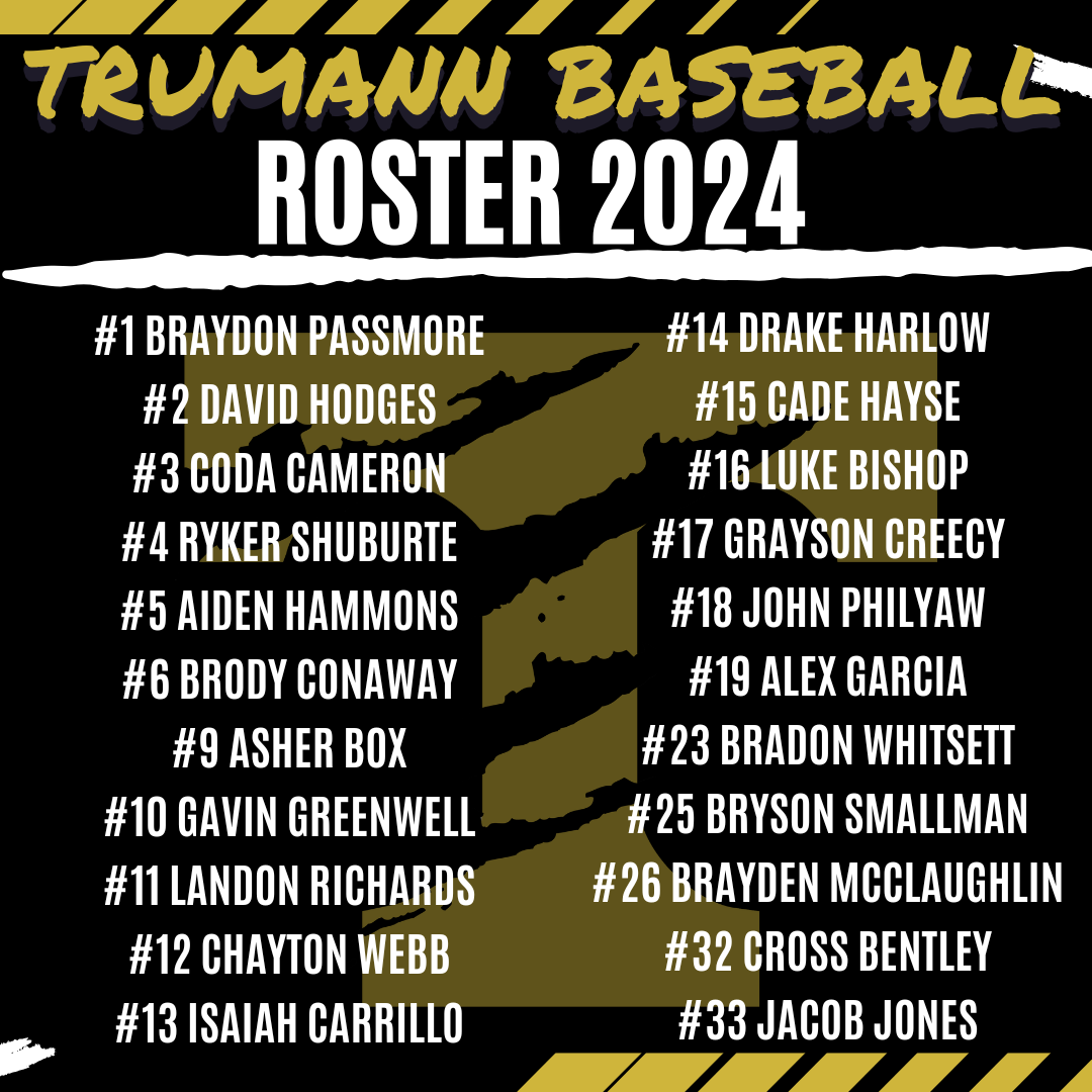 Wildcat Baseball Roster – Rosters – Trumann School District