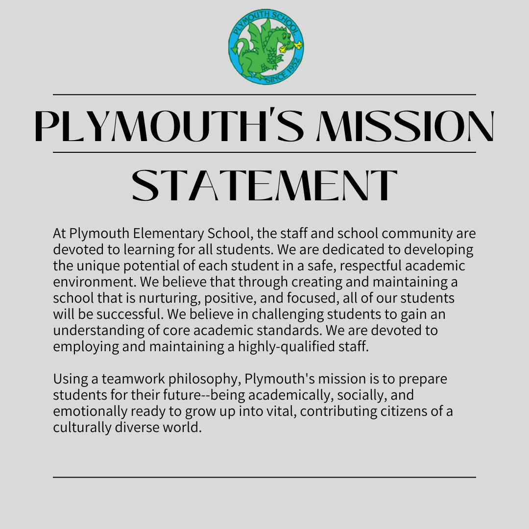 Mission/Vision Statement – About Us – Plymouth Elementary School