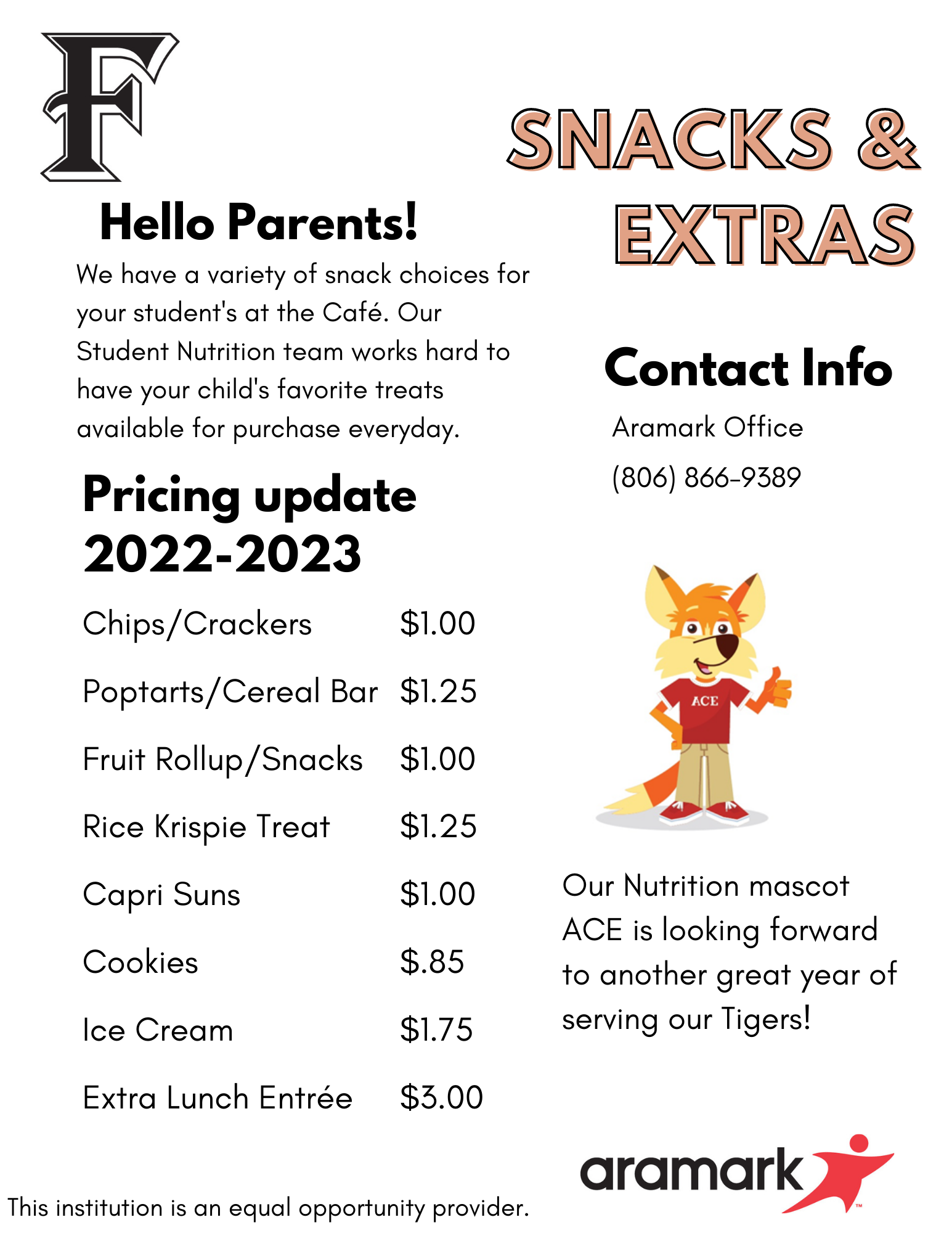 Menus – Food Services – Frenship ISD