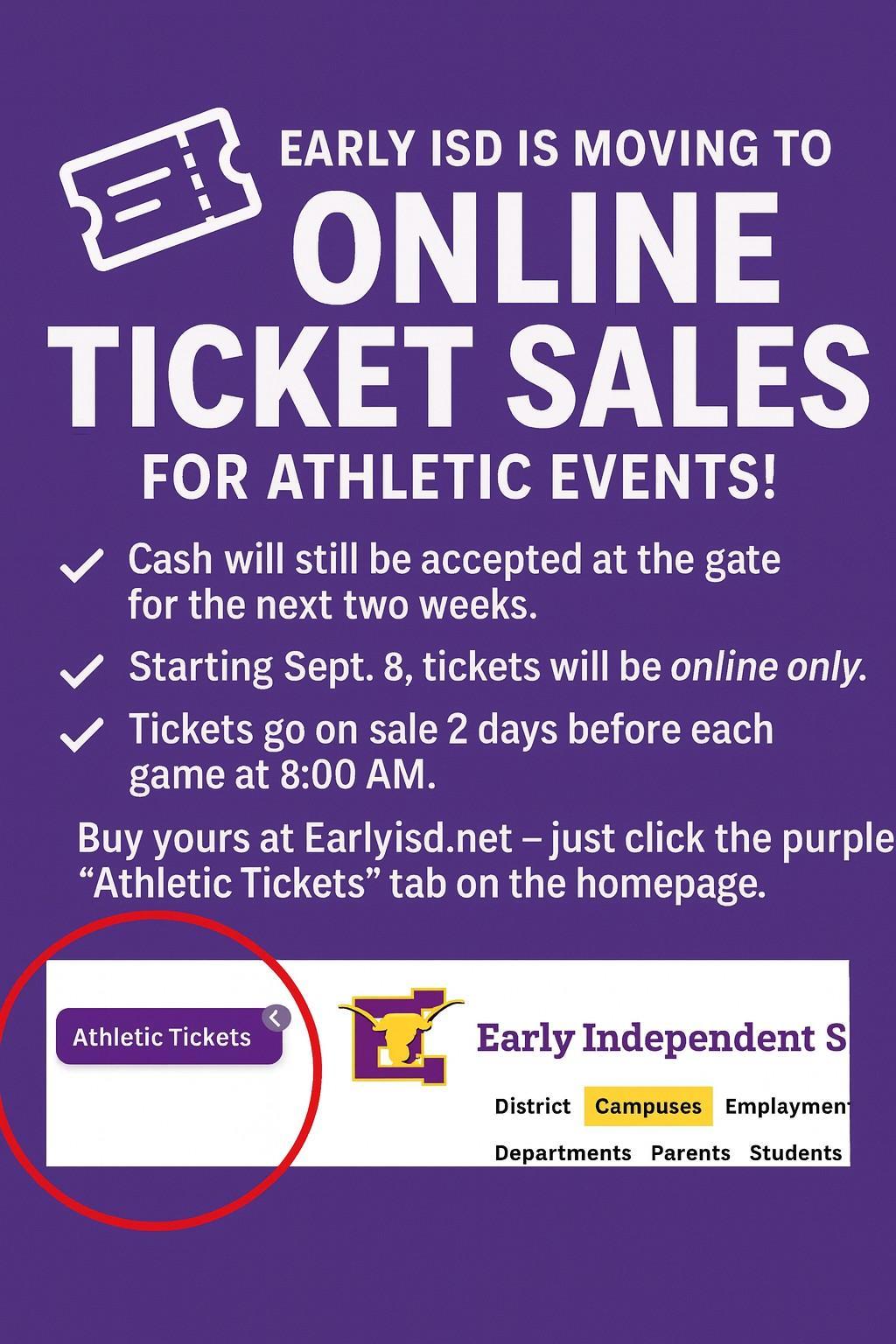 Online Ticket Sales | Early Independent School District