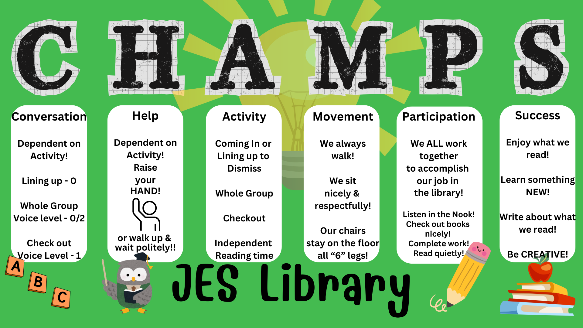 Library Expectations – Welcome to the Library – Jefferson Elementary School