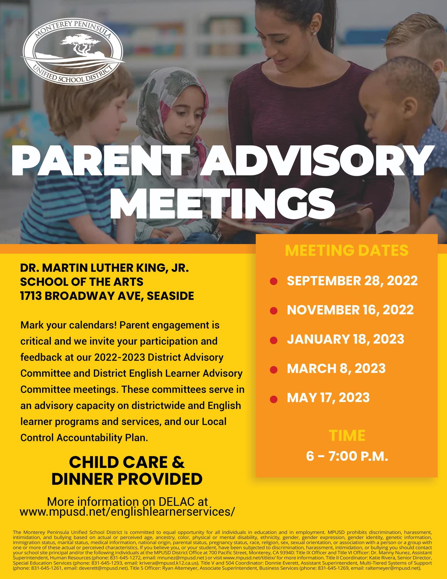 District English Language Advisory Committee/District Advisory ...