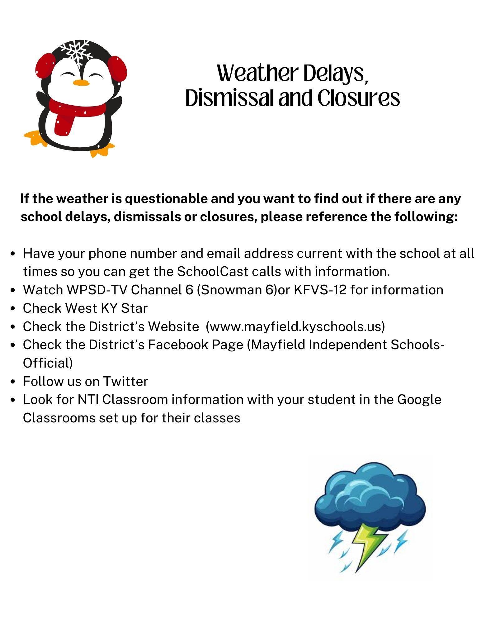 Closures, Cancellations and Delays during Bad Weather – Welcome to Our ...