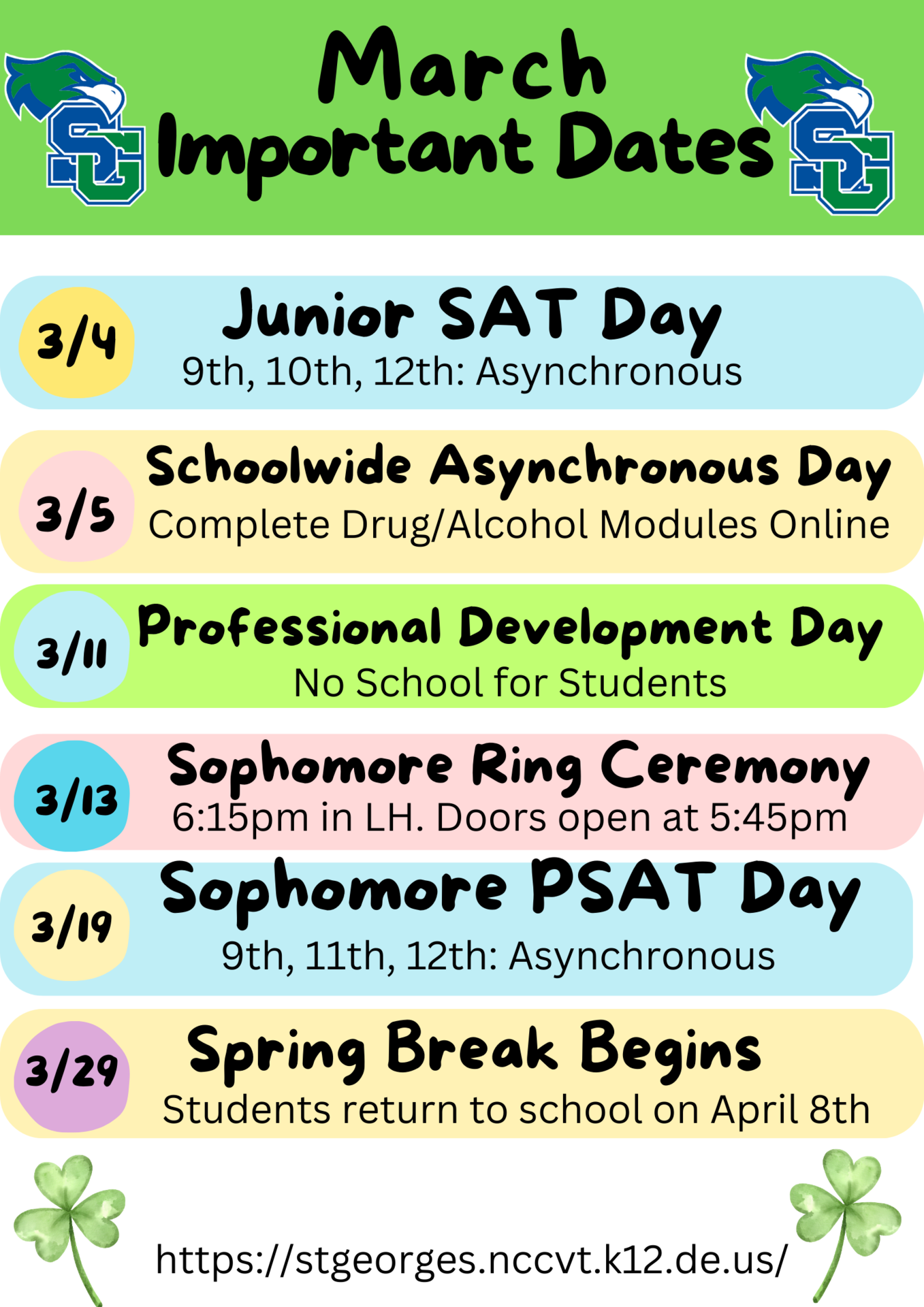 Senior Information - Quick Links - St. Georges Technical High School